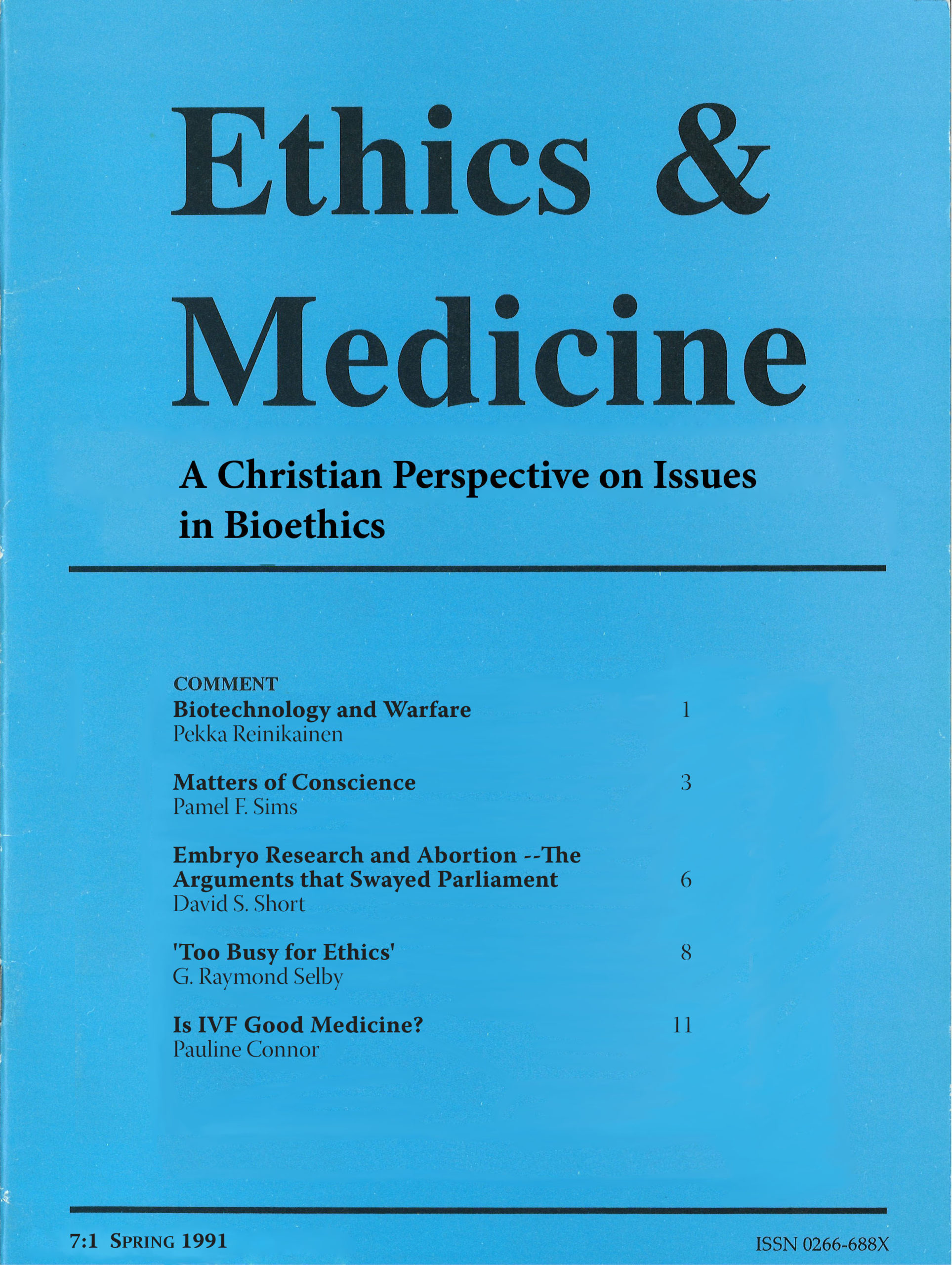 7-1 | Ethics & Medicine